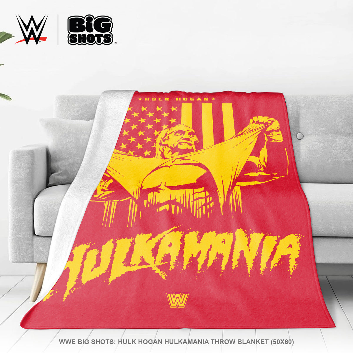 Hulk Hogan “Hulkamania” Throw Blanket – BIG SHOTS